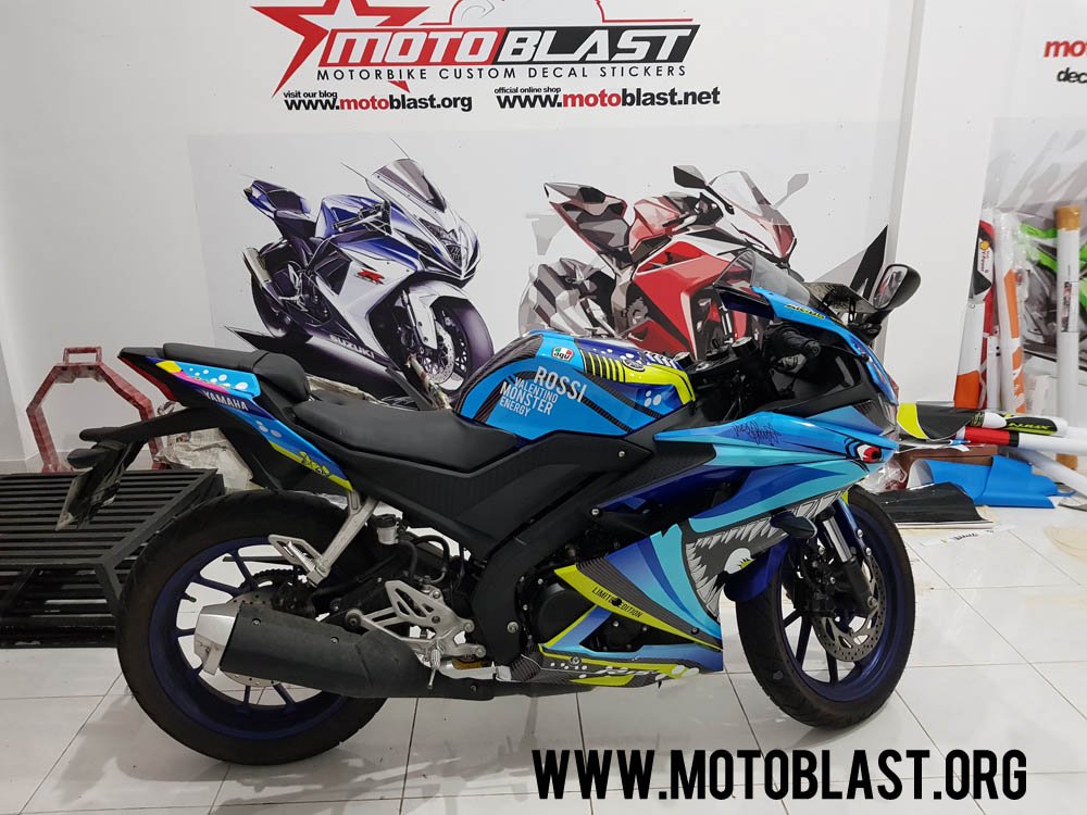 Modifikasi Motor New Yamaha R15 V3 Shark dari Bali - MOTOBLAST