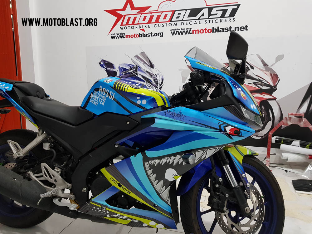 Modifikasi Motor New Yamaha R15 V3 Shark dari Bali - MOTOBLAST