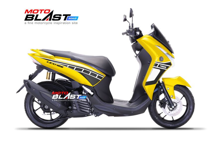 Modifikasi Striping Yamaha Lexi 125 Livery Anniversary - MOTOBLAST