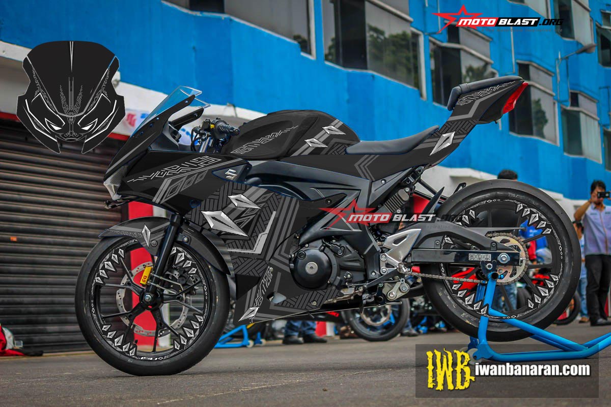 Modifikasi Suzuki GSX-R150 Black Panther - MOTOBLAST