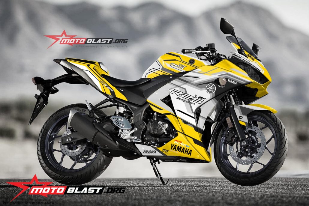 Modifikasi Striping Yamaha R25 Yellow GTR - MOTOBLAST