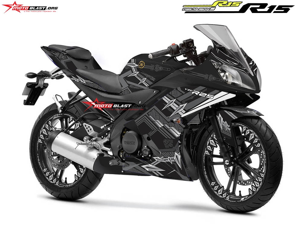 Modifikasi Striping Yamaha R15 V2 One Piece - MOTOBLAST