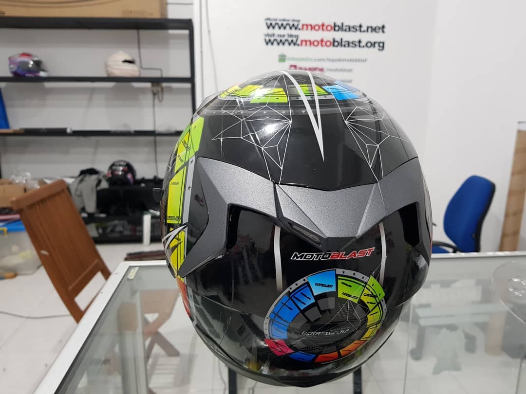 Wrapping Stiker Decal Helmet INK Duke jadi tema LS2 Motoblast seragam ...