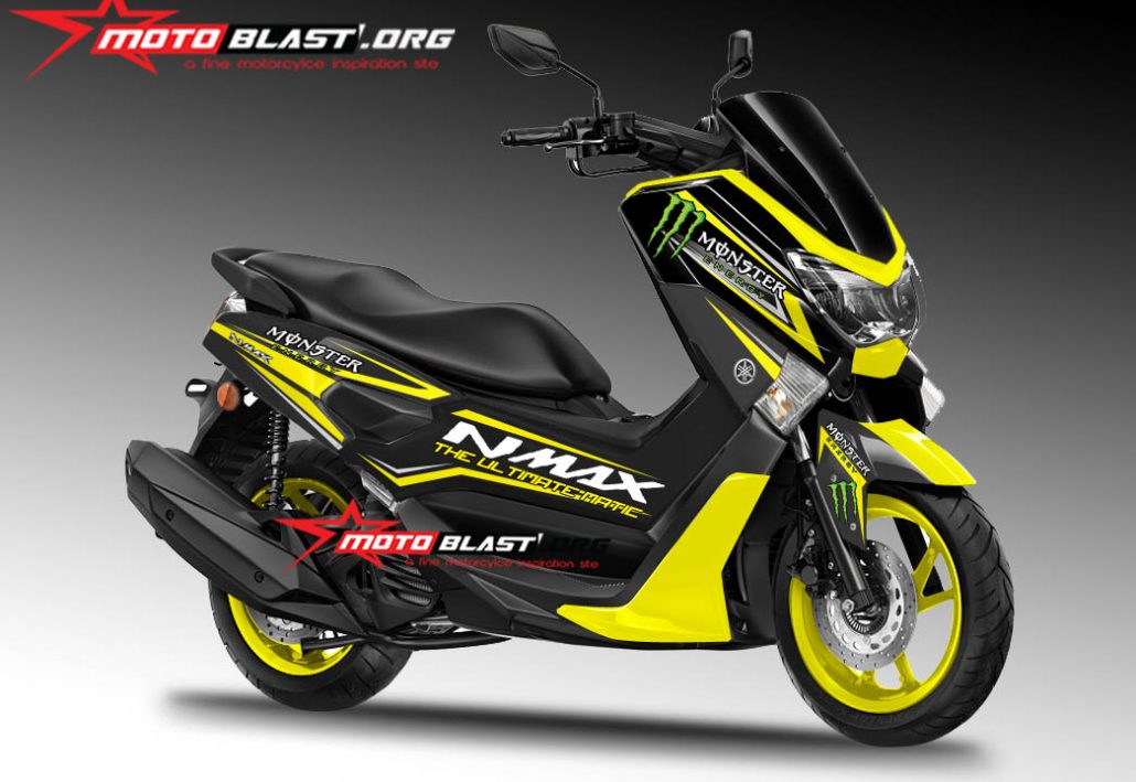 Yamaha Nmax 155 VVa Black Monster energy Yellow - MOTOBLAST