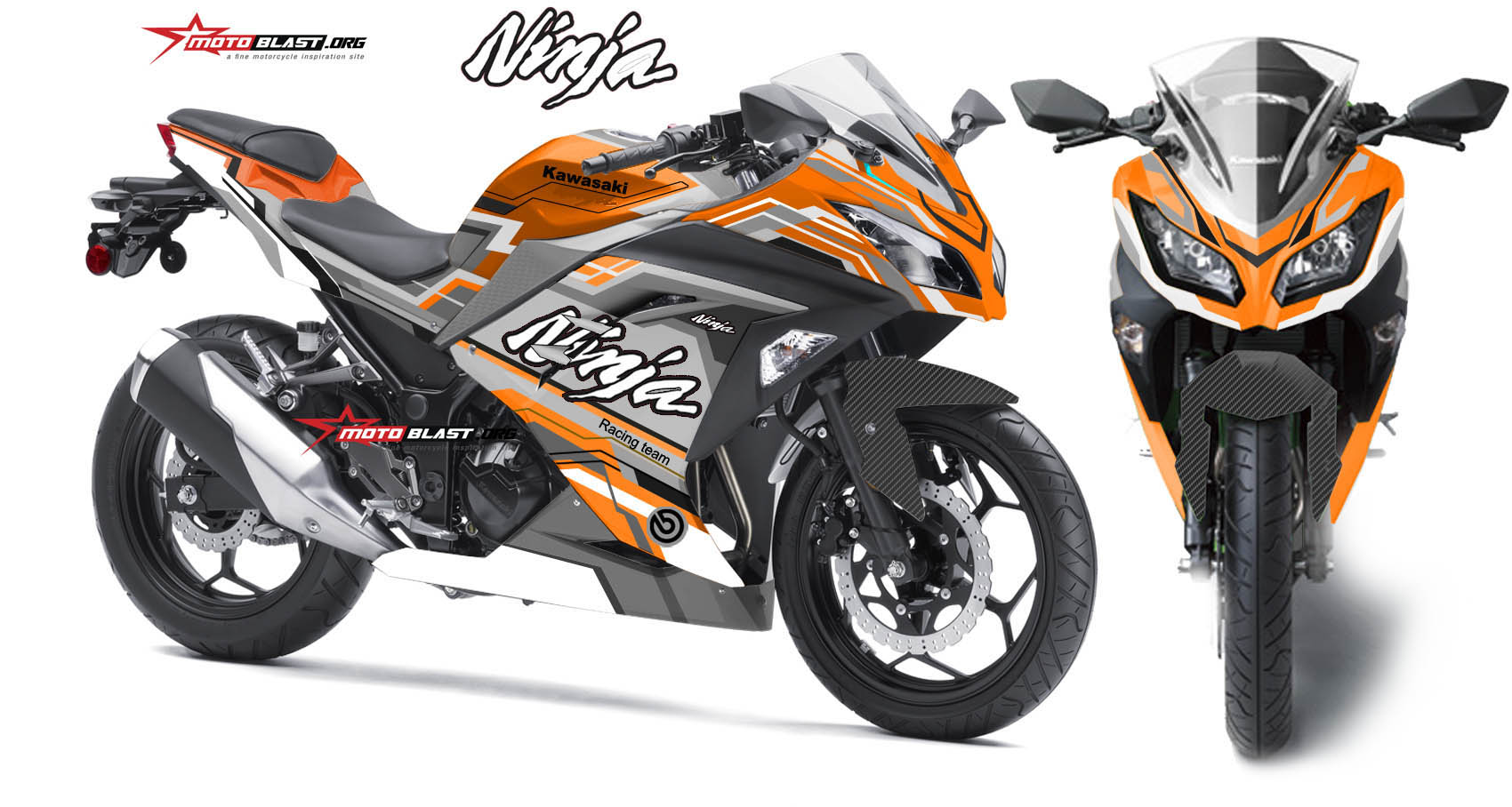 Kawasaki Ninja 250R Fi Orange Tech - MOTOBLAST