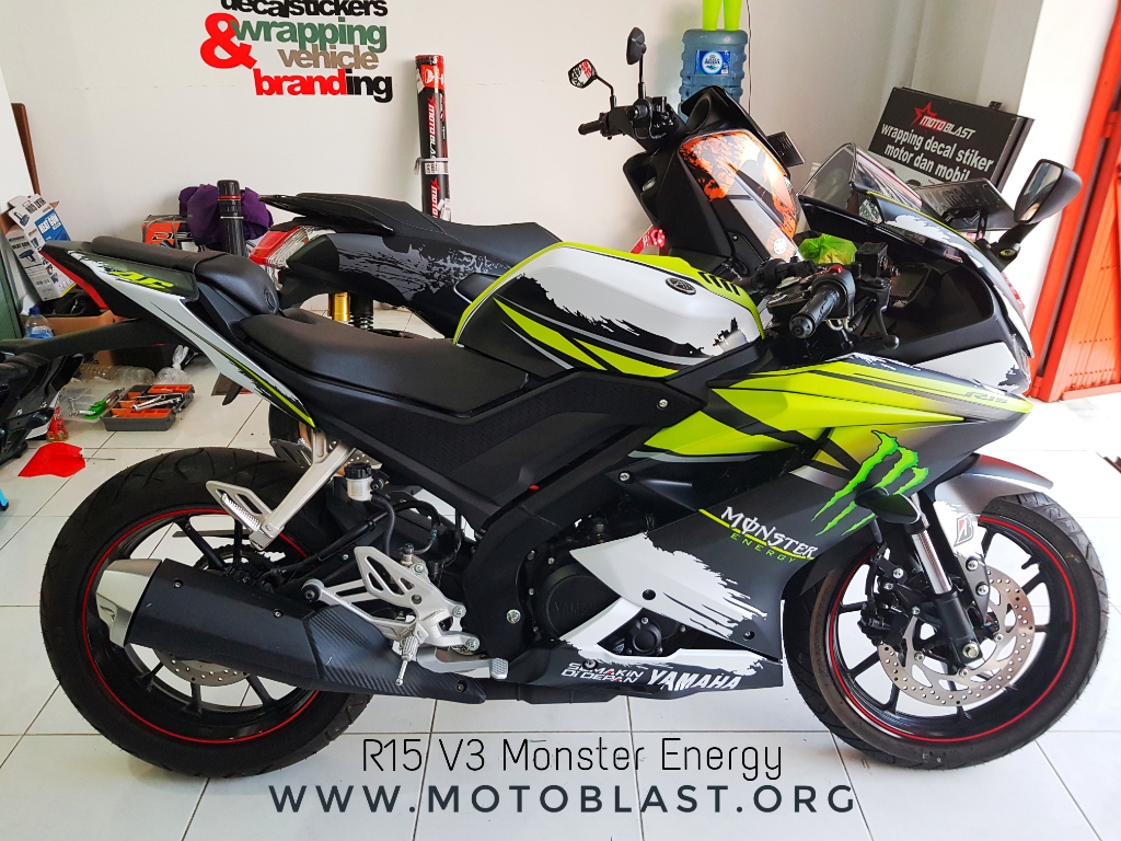 Decal R15 V3 Motoblast livery Monster energy - MOTOBLAST