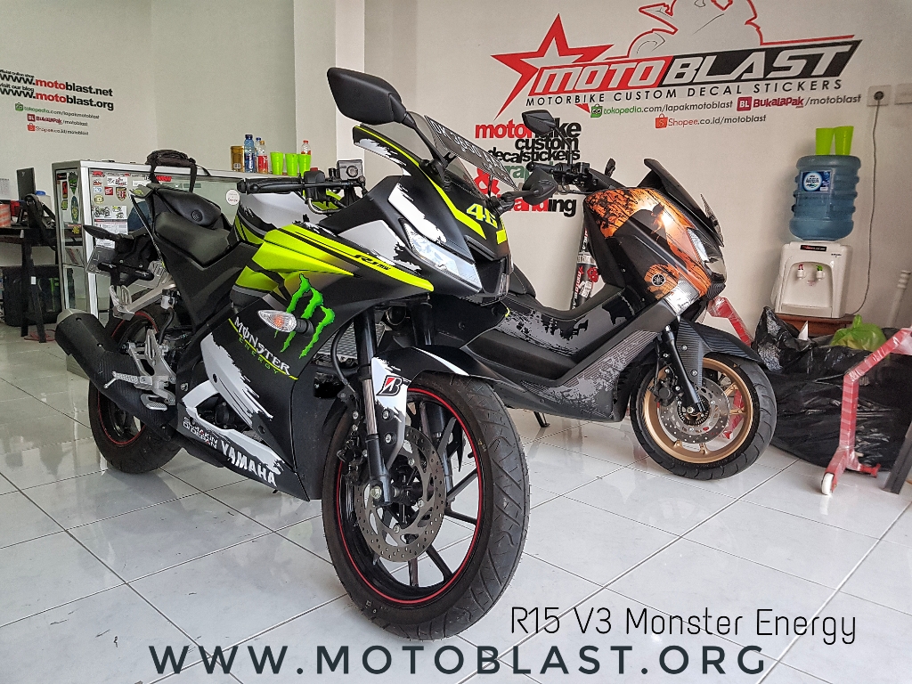Decal R15 V3 Motoblast livery Monster energy - MOTOBLAST