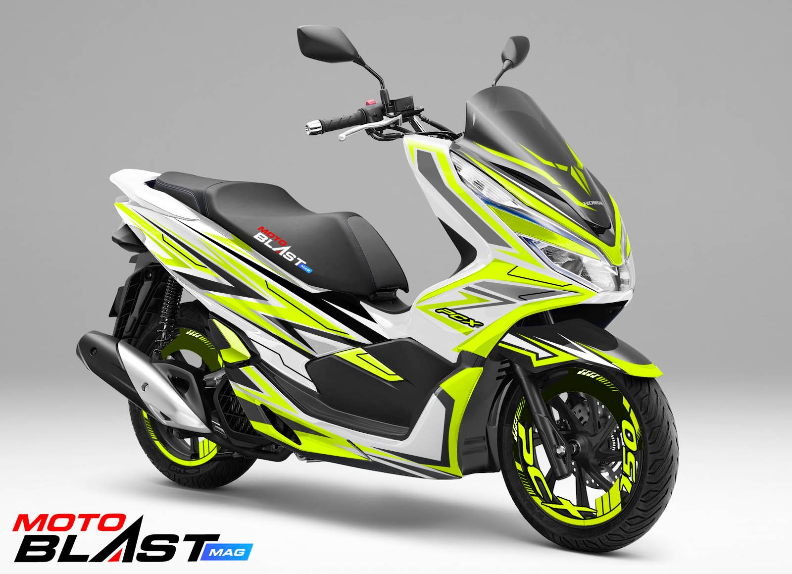 Decal PCX 150 Motoblast Green Shadow - MOTOBLAST