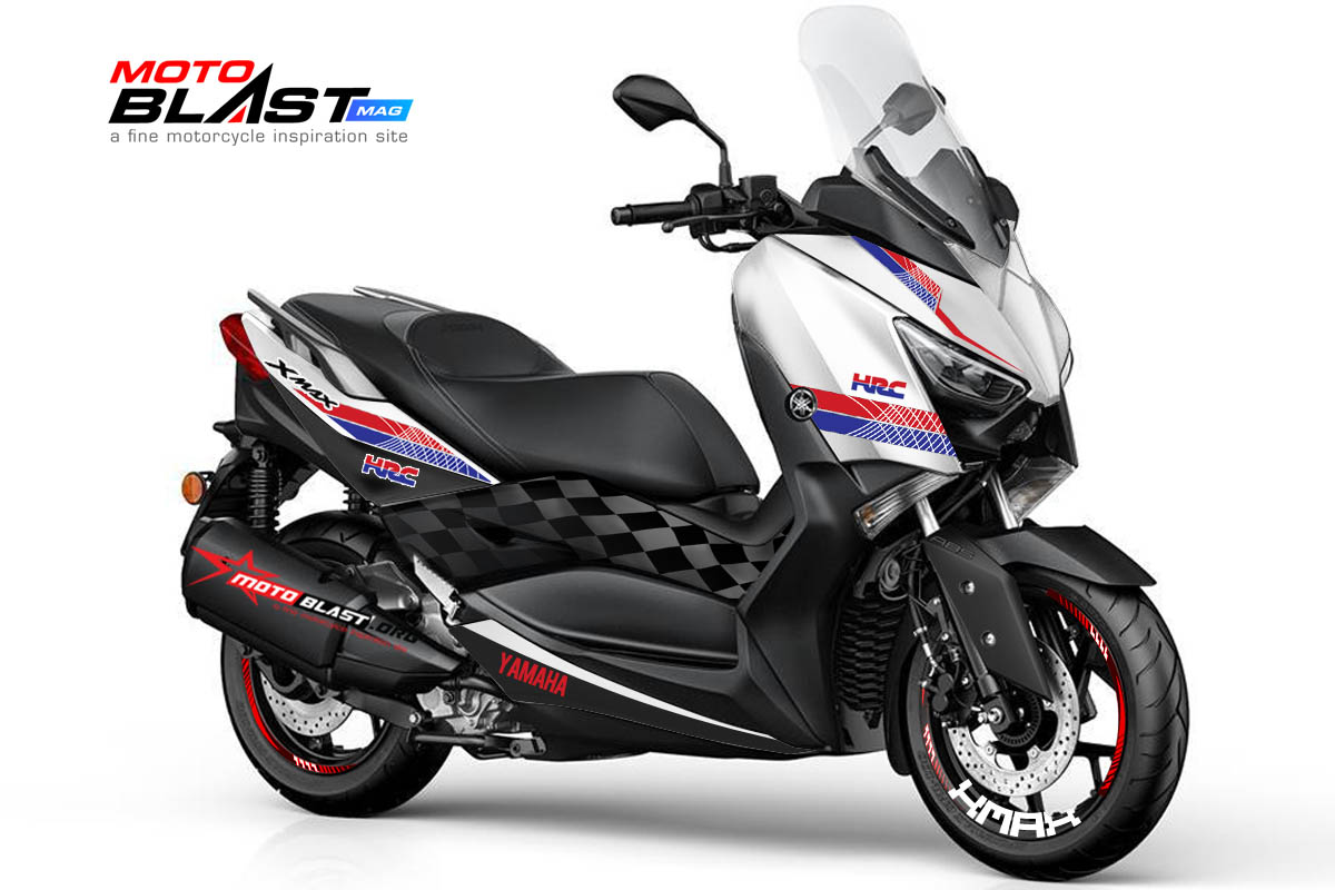 Decal Yamaha Xmax 250 Motoblast tema HRC Japan - MOTOBLAST