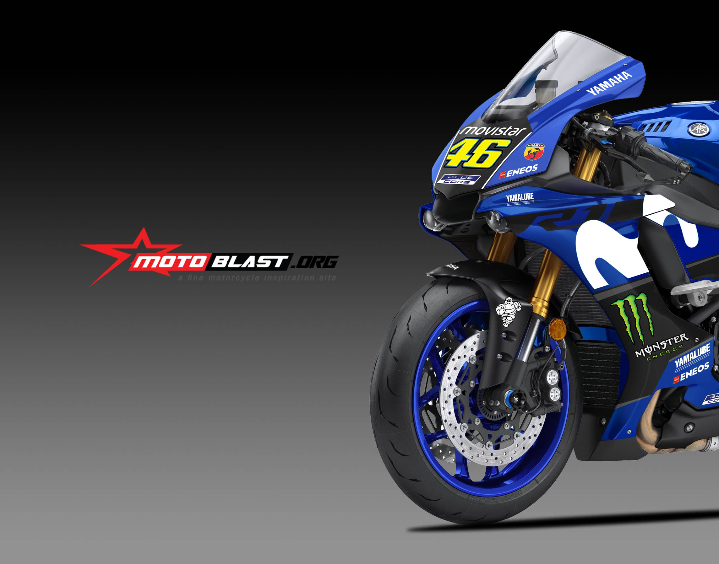 Yamaha R1M Livery Movistar MotoGP 2018 - MOTOBLAST