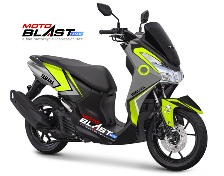 Yamaha Lexy 125 Grey Livery Green Sporty - MOTOBLAST