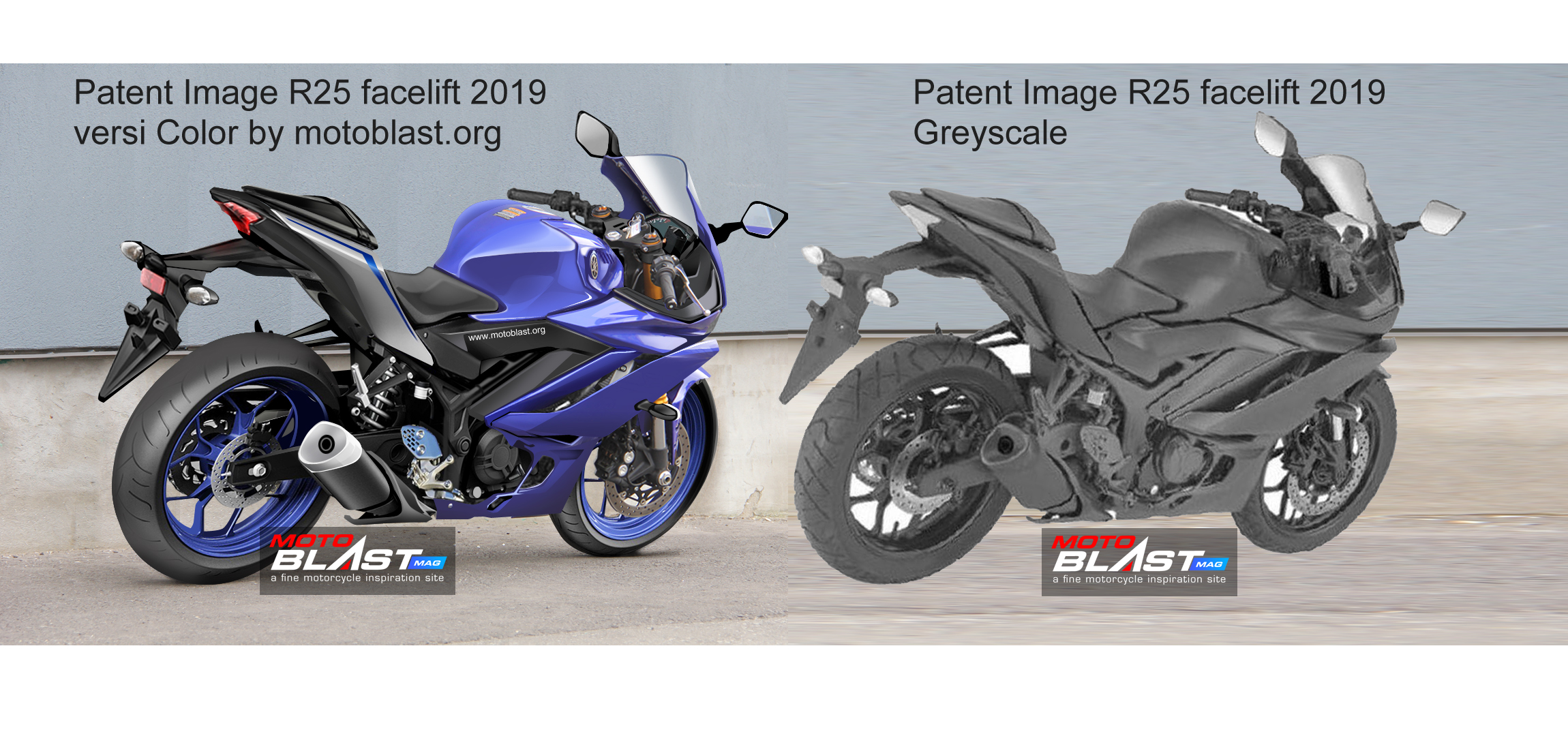 Desain Paten Yamaha R25 Facelift 2019 Versi Full Color !! Awas Jatuh ...
