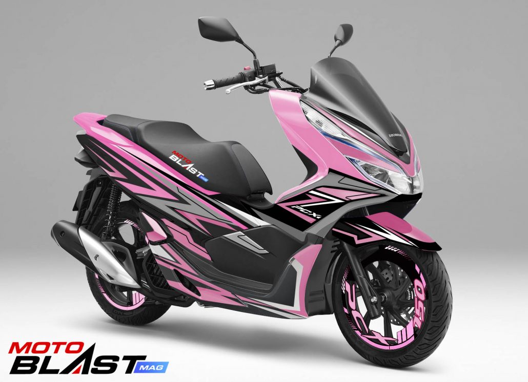 Honda PCX 150 Black pink shadow - MOTOBLAST