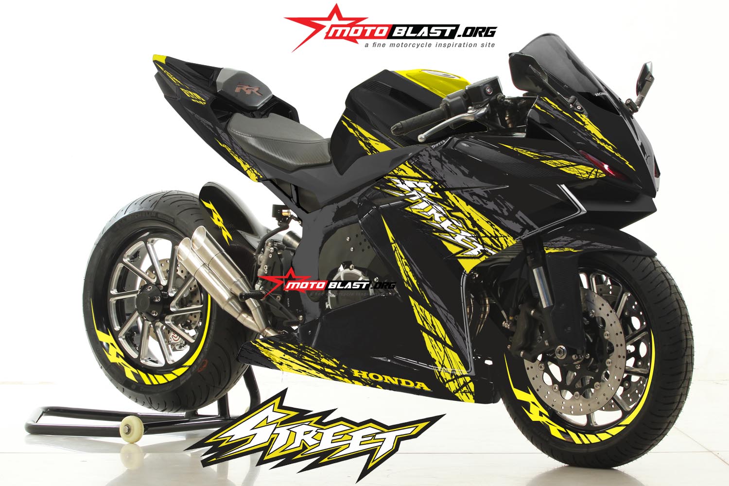 Honda New CBR250RR Black Street Yellow - MOTOBLAST