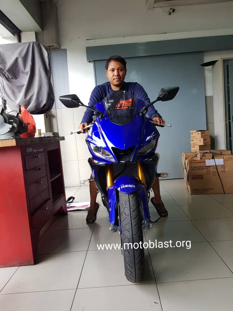 Begini posisi riding New Yamaha R25 jika di naiki rider dengan tinggi ...