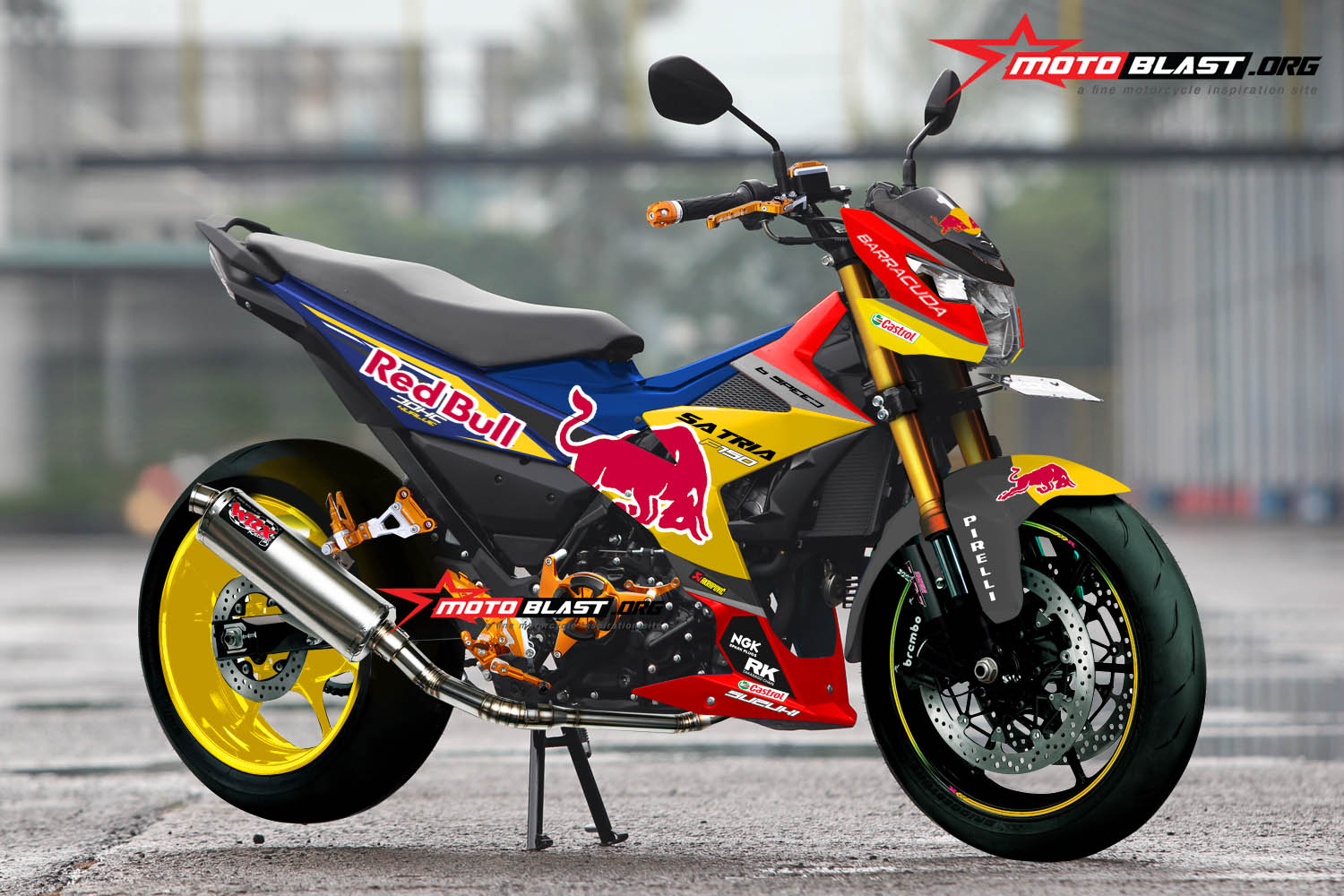 Suzuki Satria Fu 150 Fi Livery Redbull - MOTOBLAST