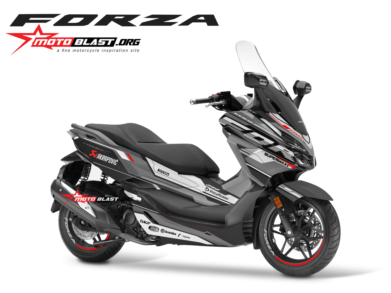 Striping Honda Forza 250 Supersport Maxi. Inspirasi super keren - MOTOBLAST