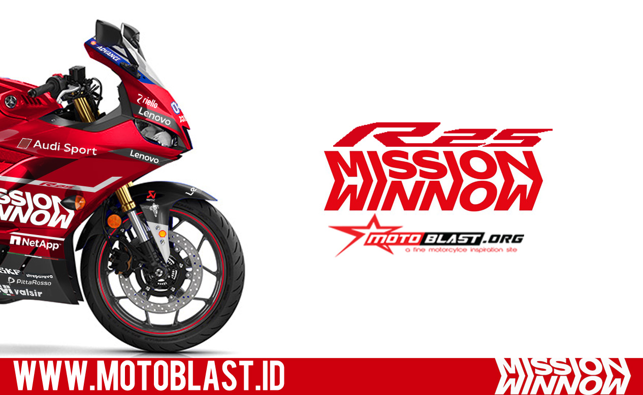 Modifikasi Striping New Yamaha R25 livery Ducati Desmosedici Mission ...