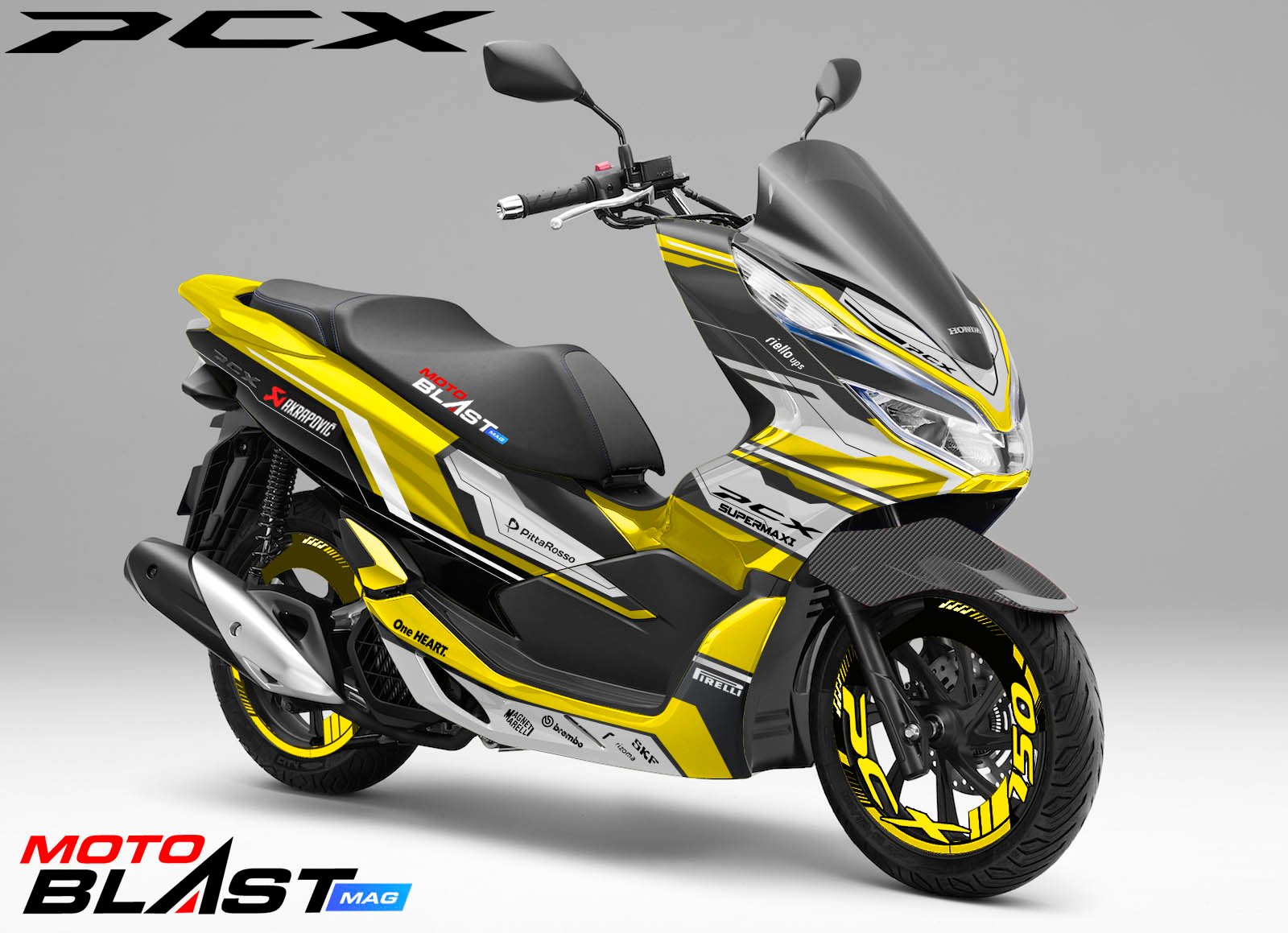 Striping Super keren untuk Honda New PCX 150 Lokal livery Supermaxi ...