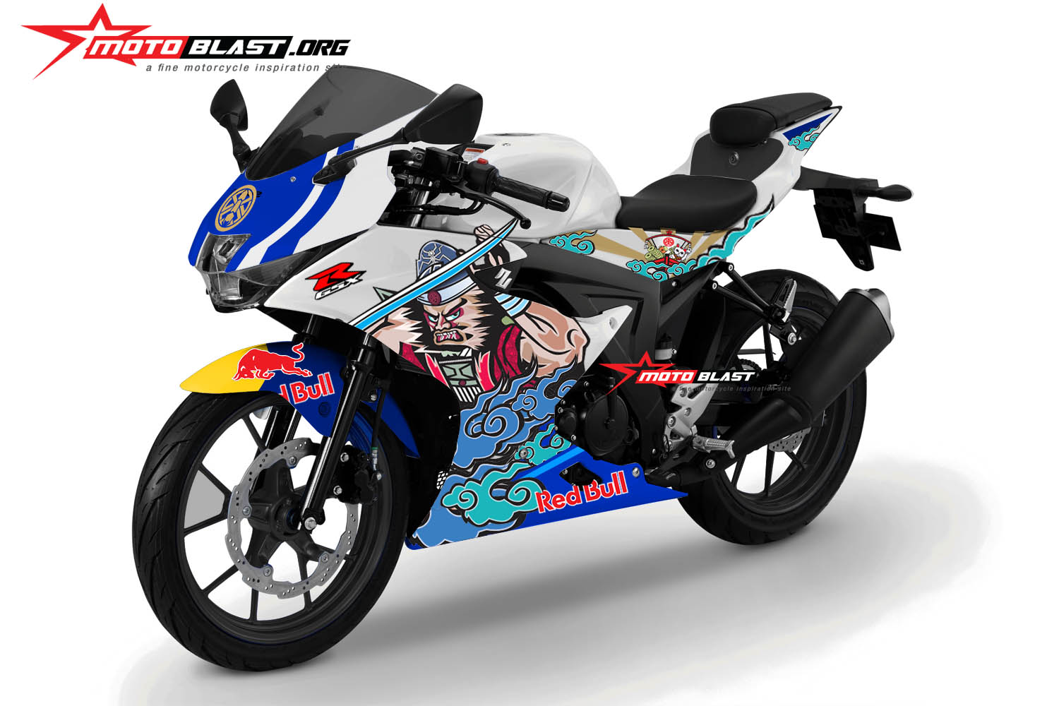 Modifikasi Striping Suzuki GSX-R150 Livery Helm Shoei Motegi Japan 2018 ...
