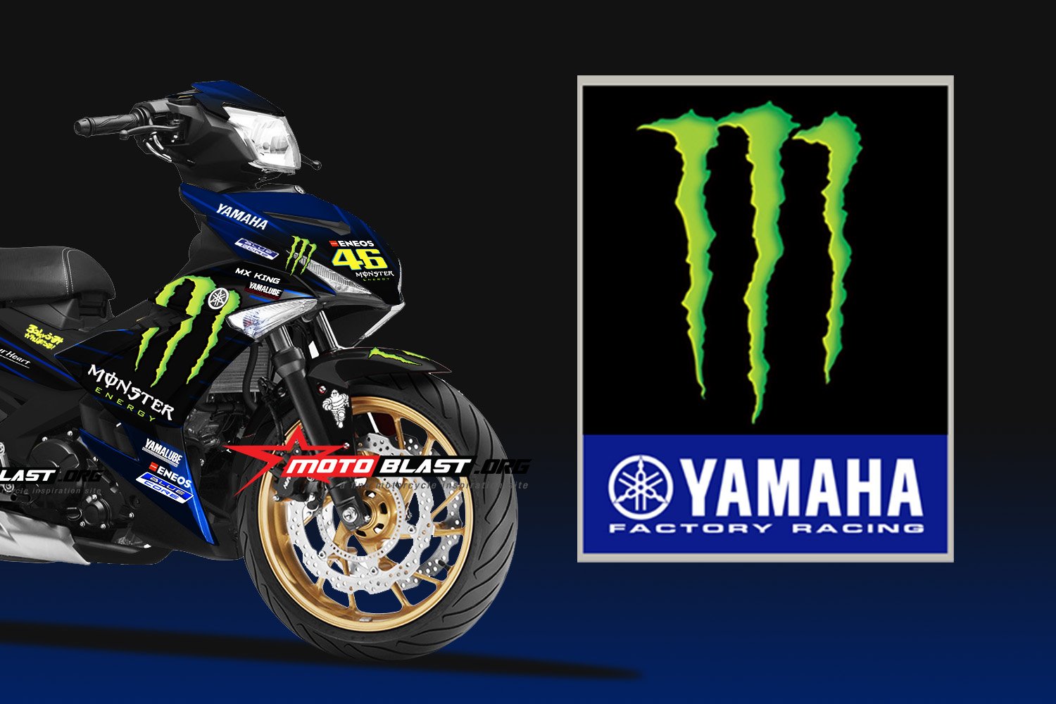 Yamaha Mx King 150 livery Monster energy GP 2019 - MOTOBLAST