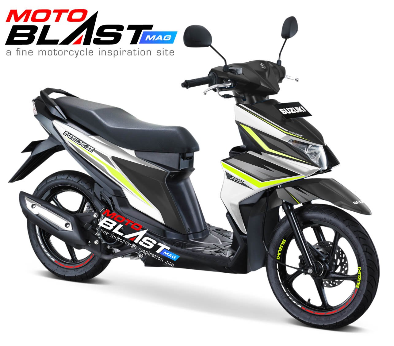 Modifikasi Striping Suzuki NEX II Sporty - MOTOBLAST