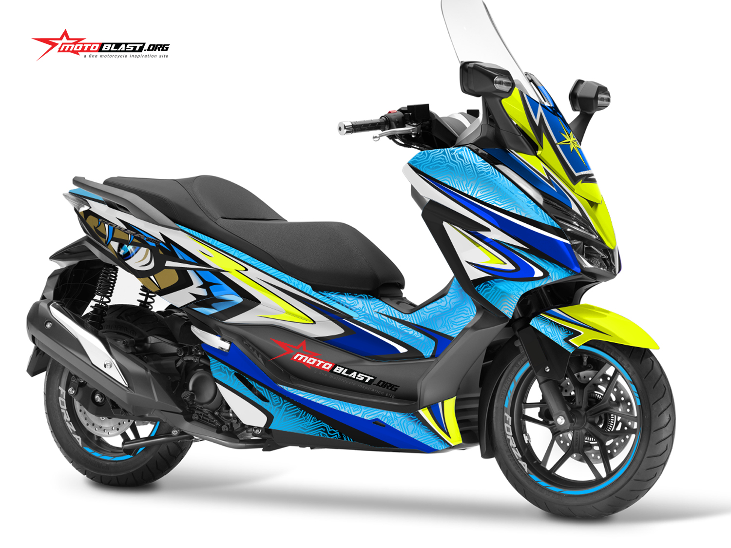 Modifikasi Striping Honda Forza 250 Shoei Daijiro - MOTOBLAST