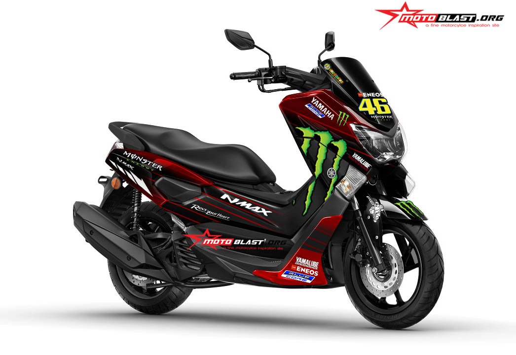 Modifikasi Striping Yamaha Nmax Livery Monster GP 2019 - MOTOBLAST