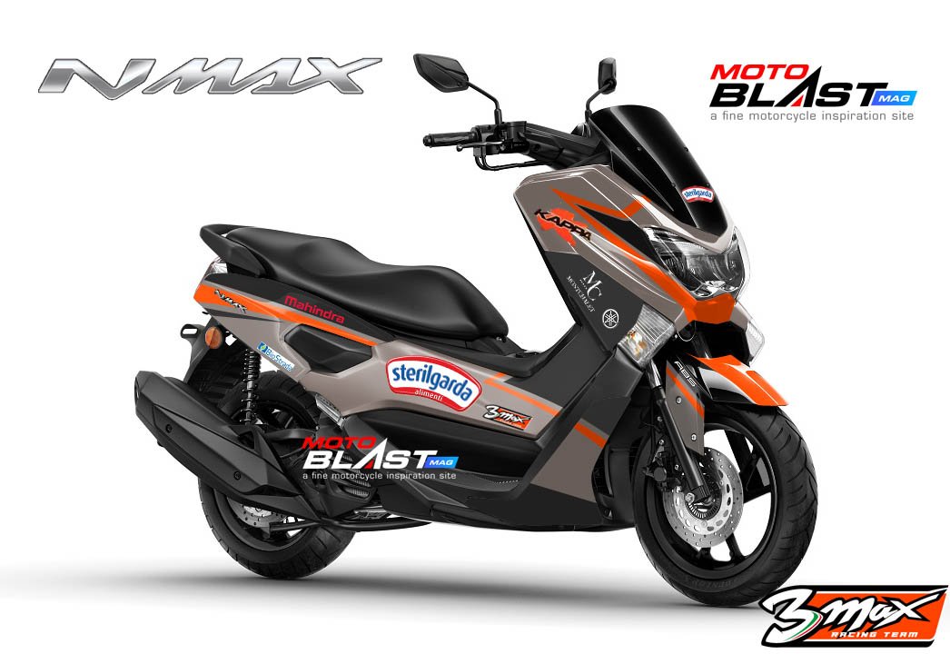 Modifikasi Striping Yamaha Nmax Sterilgarda Max team - MOTOBLAST