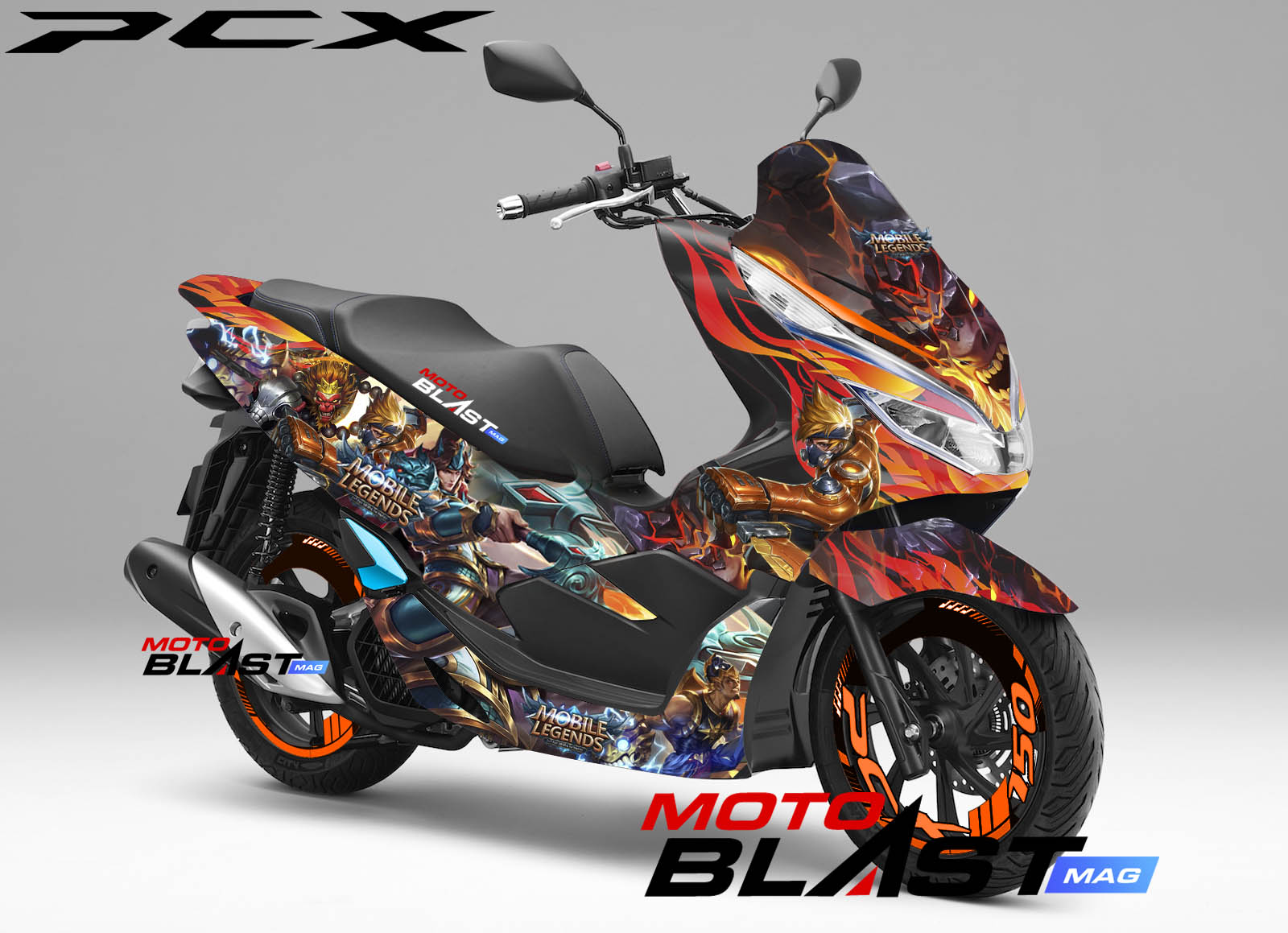 HOT! Modifikasi Striping Honda PCX 150 Mobile Legend V1 - MOTOBLAST