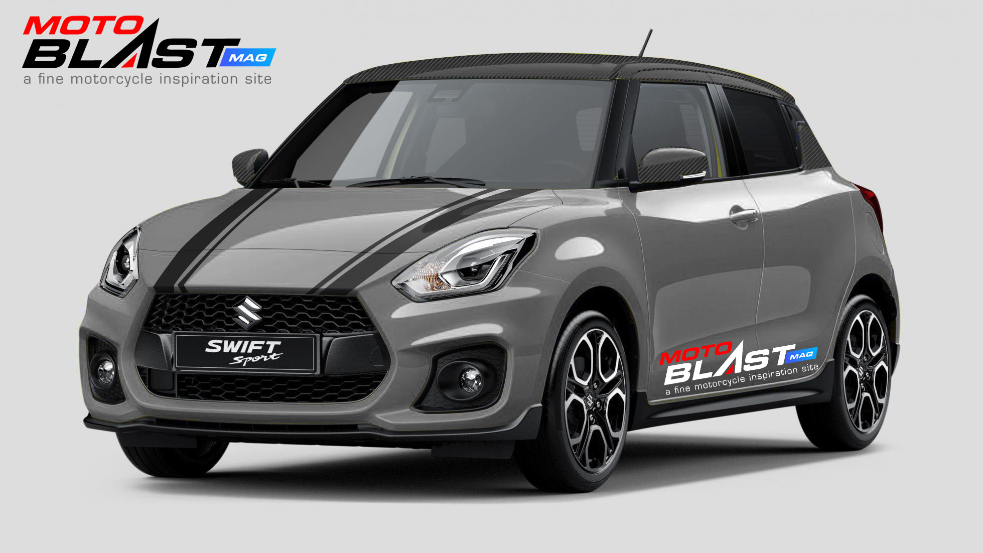 Modifikasi striping Suzuki Swift ala mini cooper - MOTOBLAST
