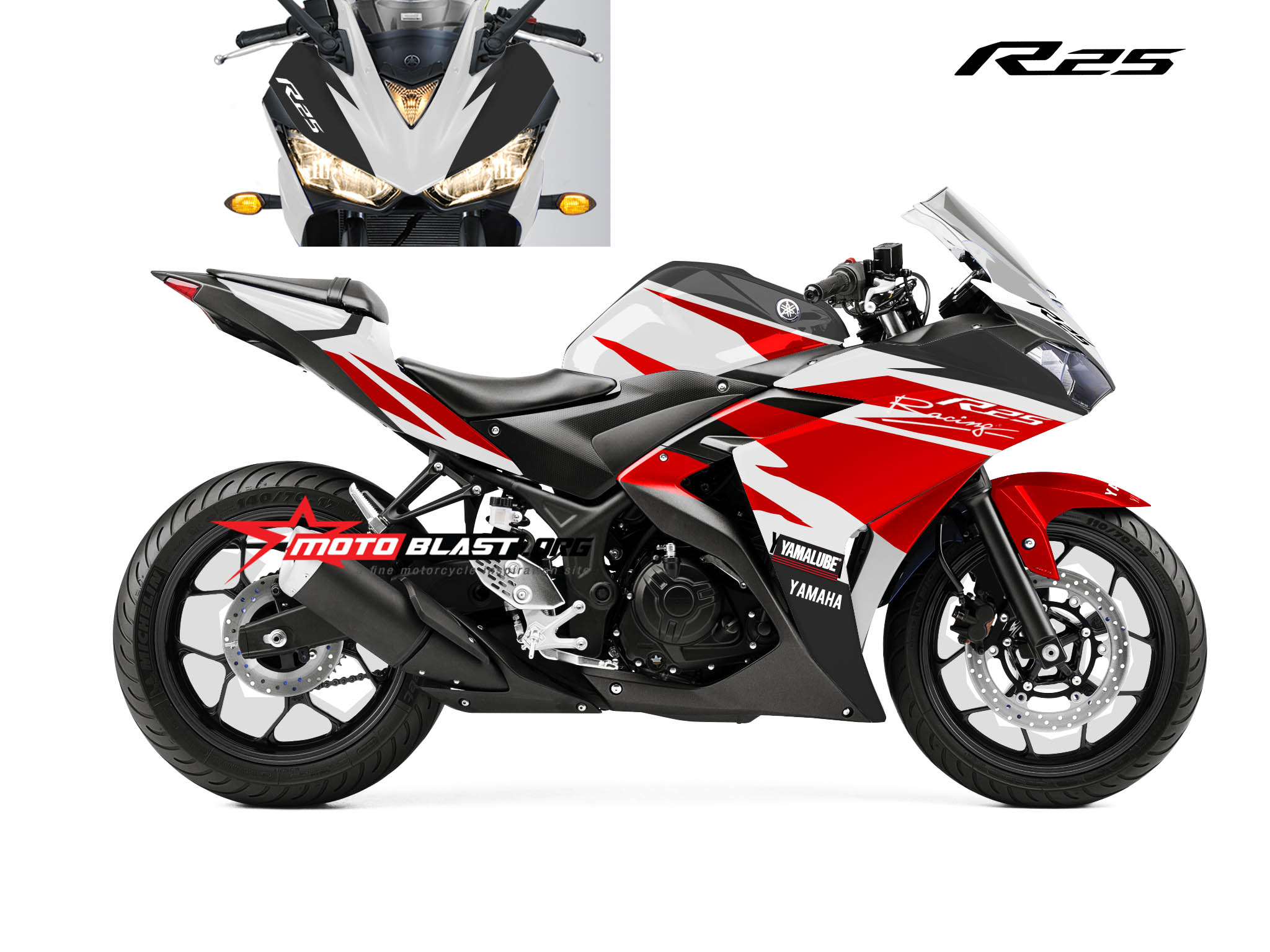 Modifikasi Striping Yamaha R25 Racing - MOTOBLAST