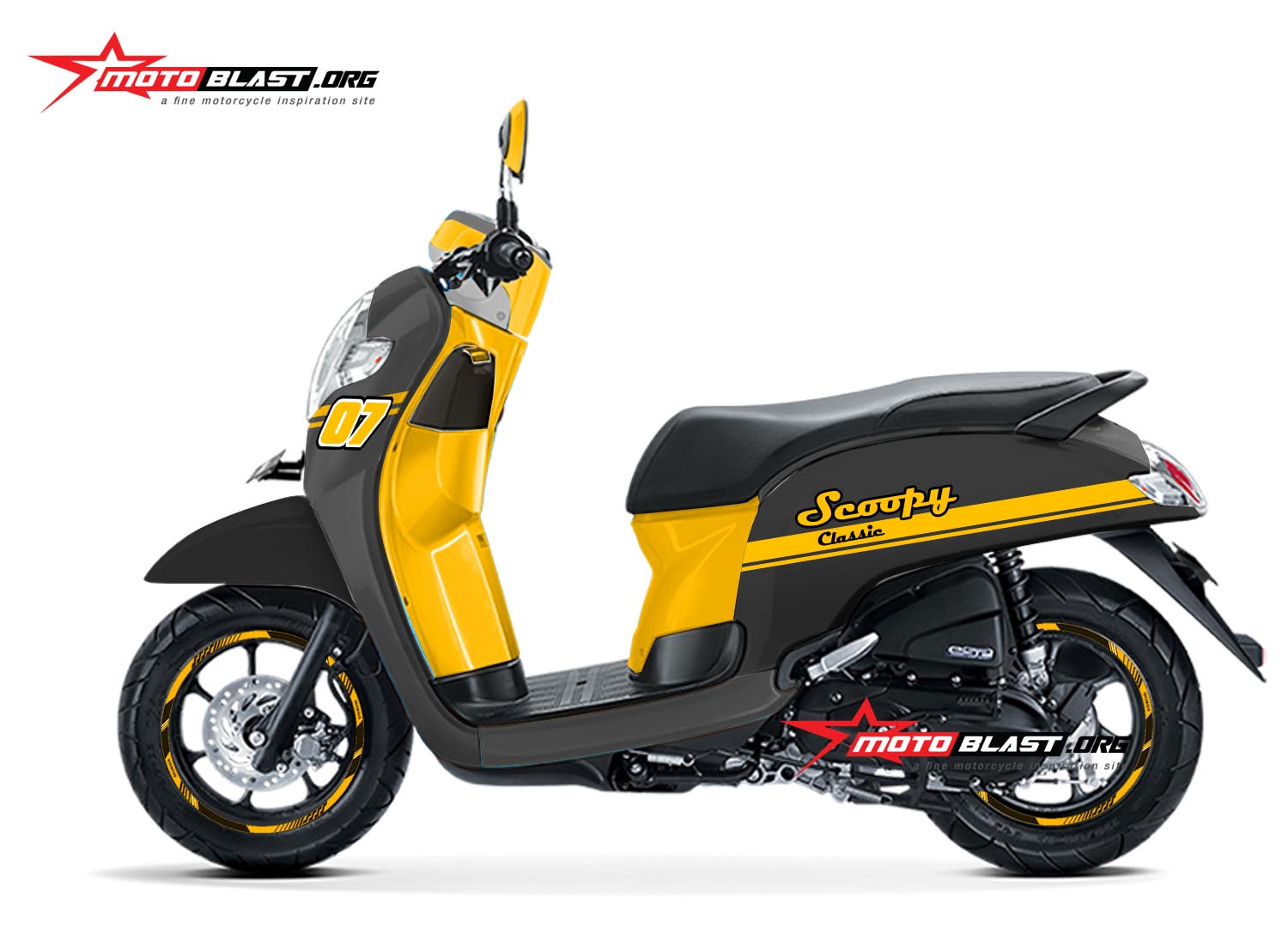 Modifikasi striping Honda Scoopy Esp Classic - MOTOBLAST