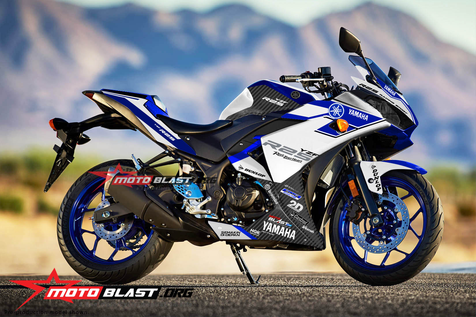 Modifikasi Striping Yamaha R25 Grey Racing sport - MOTOBLAST