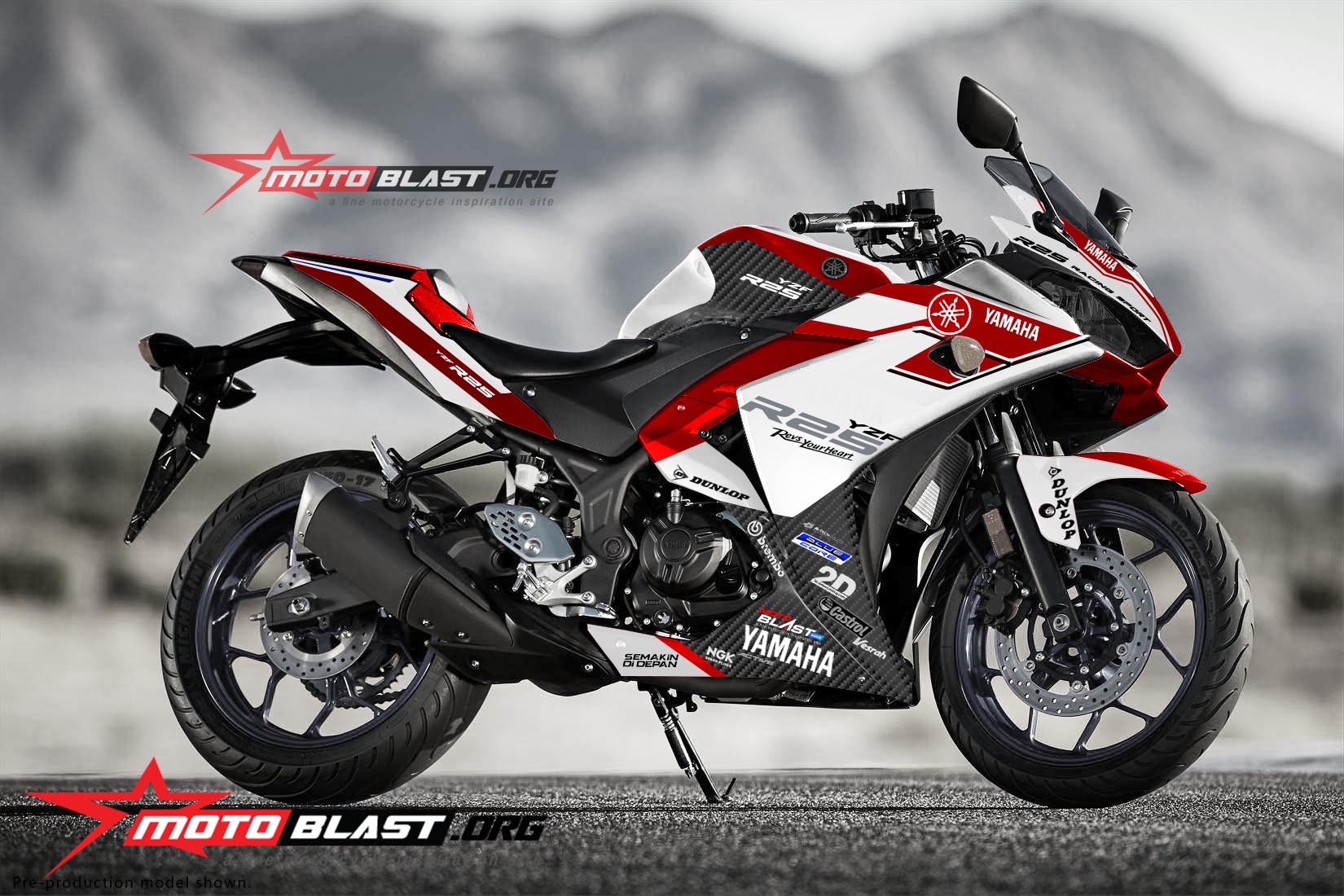 Modifikasi Striping Yamaha R25 Grey Racing sport - MOTOBLAST