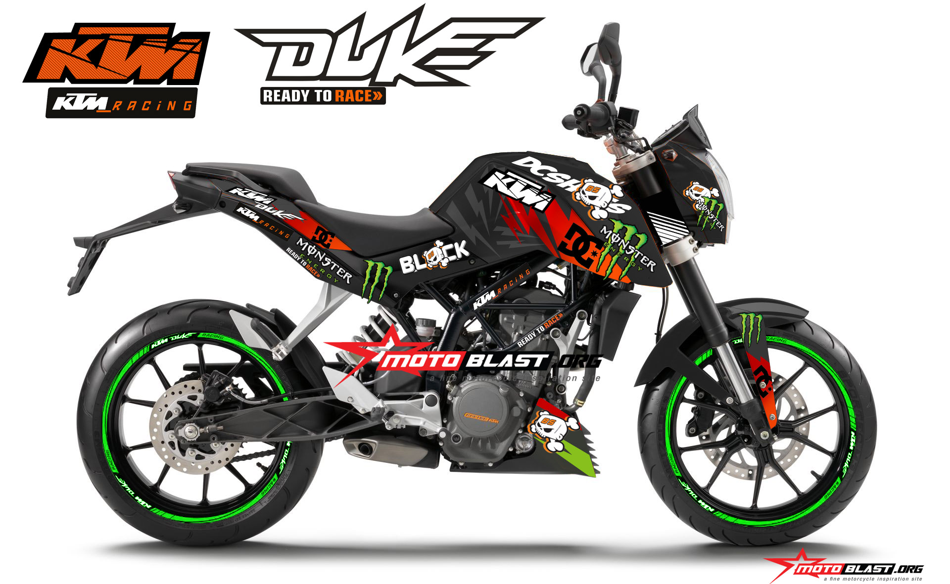 Modifikasi striping KTM Duke Kenblock Monster - MOTOBLAST