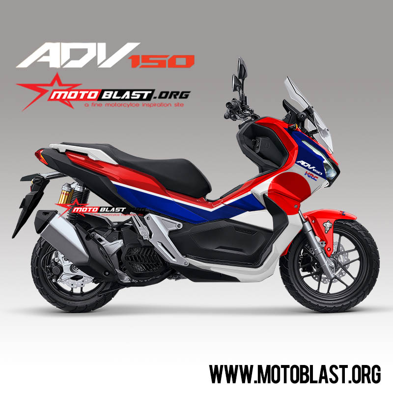 Modifikasi Striping Honda Adv 150 Livery HRC Japan Flag - MOTOBLAST