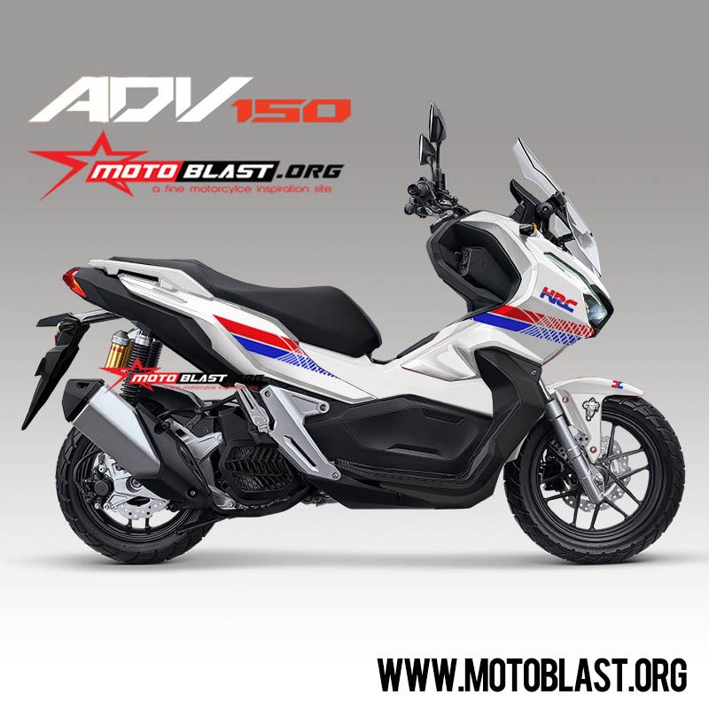 Modifikasi Striping Honda Adv 150 Livery HRC Japan Flag - MOTOBLAST