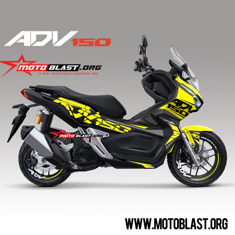 Modifikasi Striping Honda ADV 150 Puzzle - MOTOBLAST