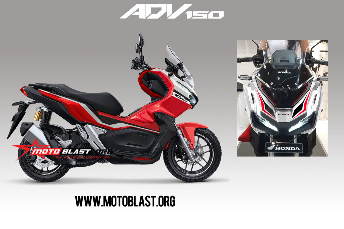 Modifikasi Striping Honda ADV 150 Red - MOTOBLAST