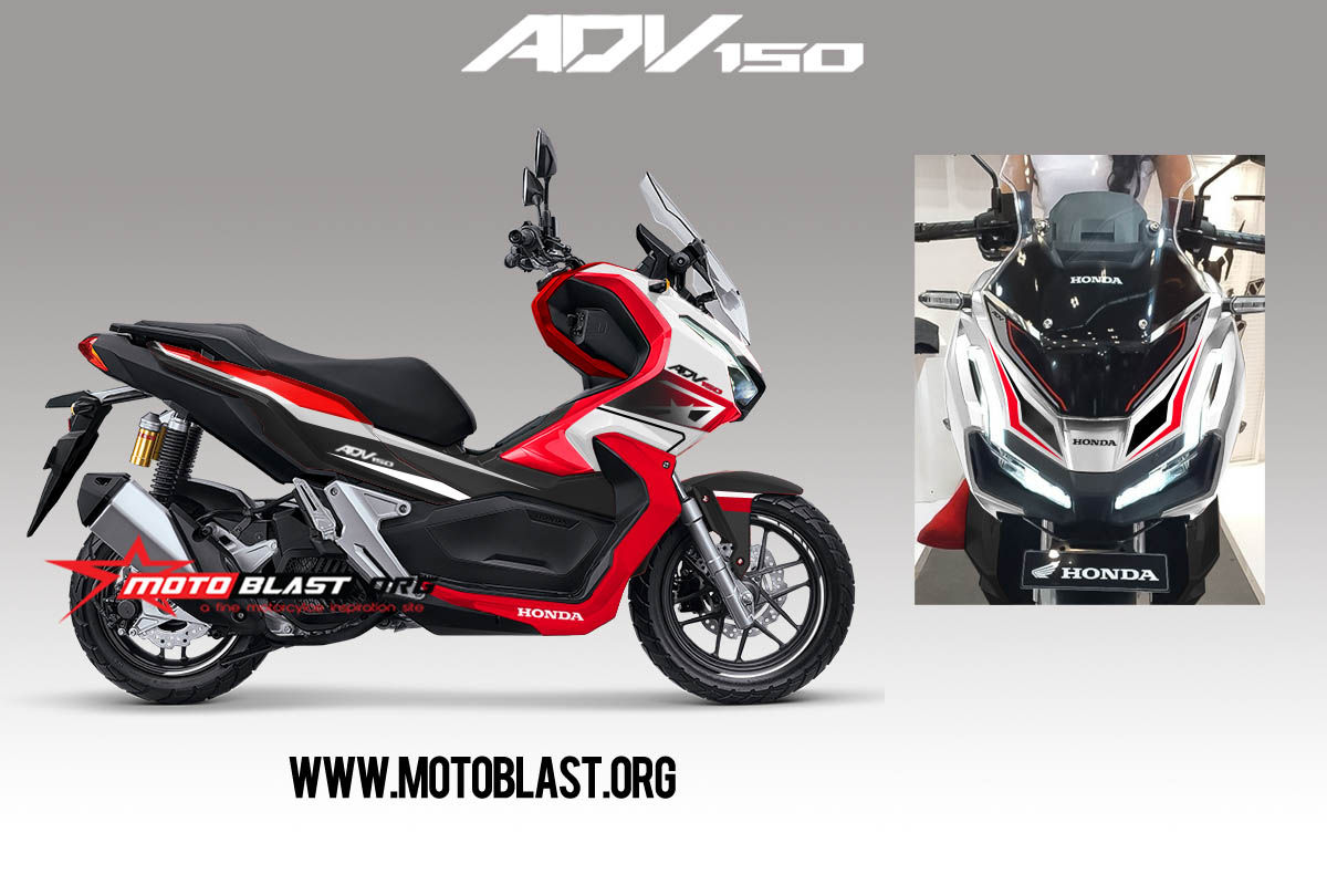 Modifikasi Striping Honda ADV 150 Red - MOTOBLAST