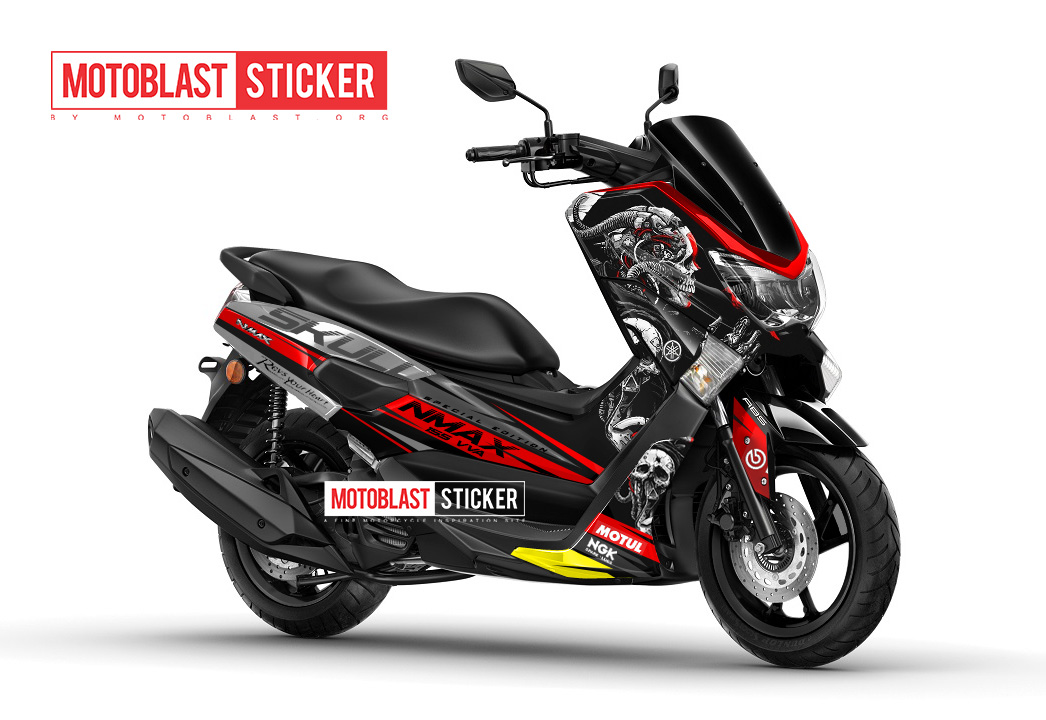 Modifikasi Striping Yamaha Nmax 155 Skull - MOTOBLAST
