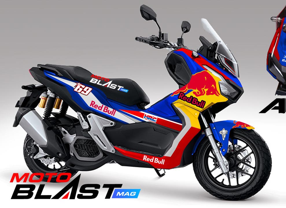 Modifikasi striping Honda Adv 150 livery Redbull - MOTOBLAST