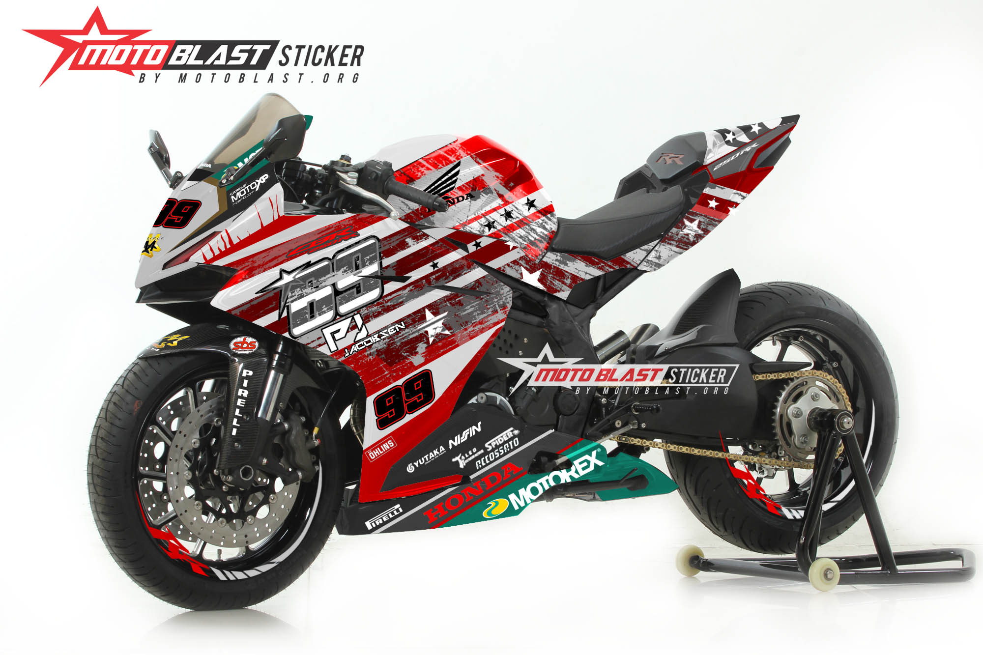 Modifikasi Striping Honda New CB150R Repsol Custom - MOTOBLAST