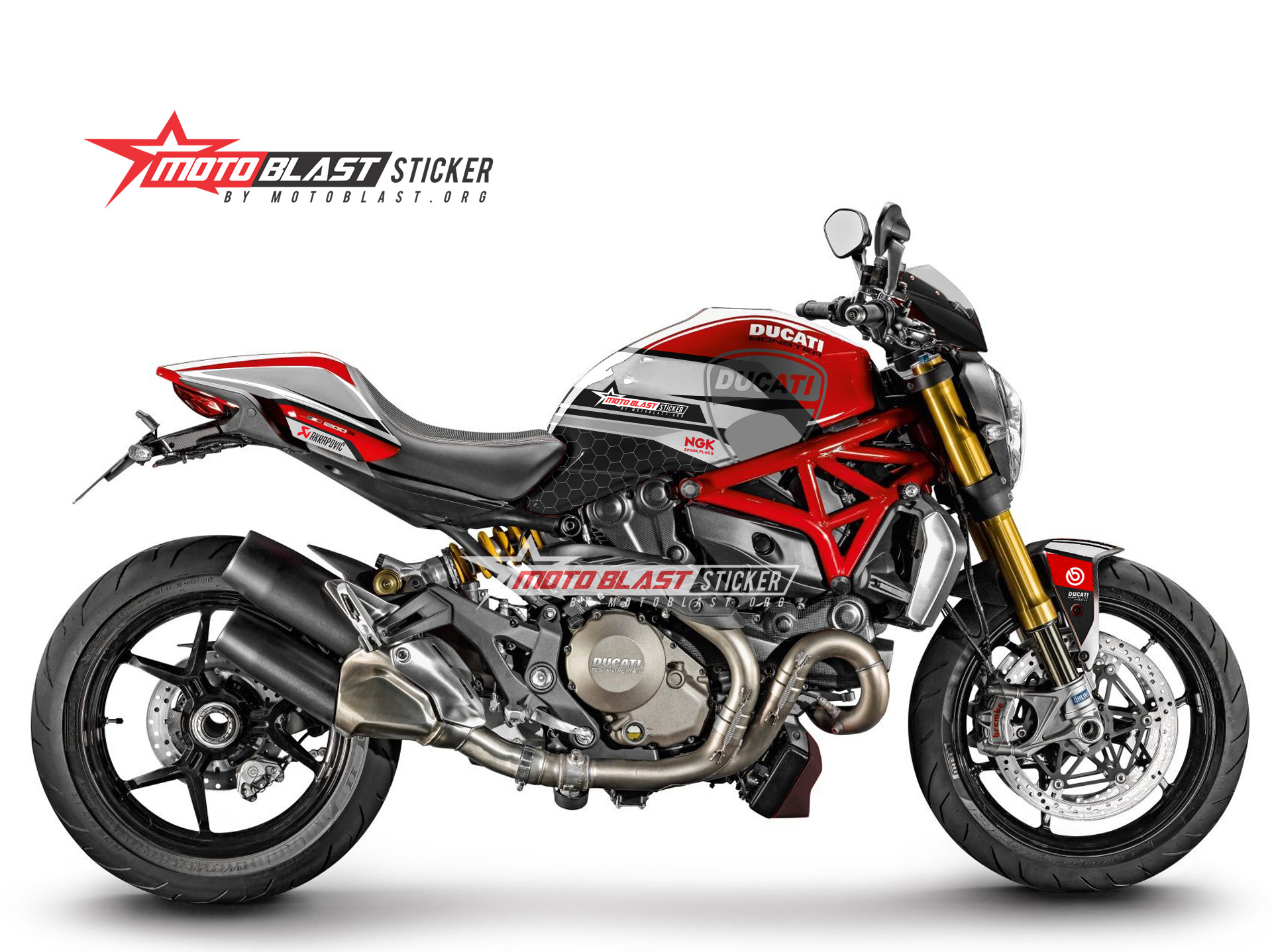 Modifikasi Striping Ducati Monster Sport - MOTOBLAST