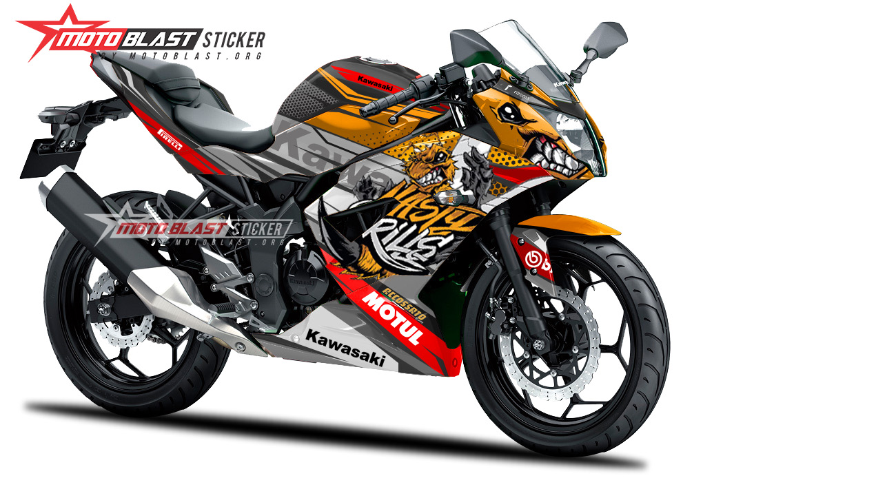 Modifikasi Striping Kawasaki Ninja 250 SL RR Mono Lebah - MOTOBLAST
