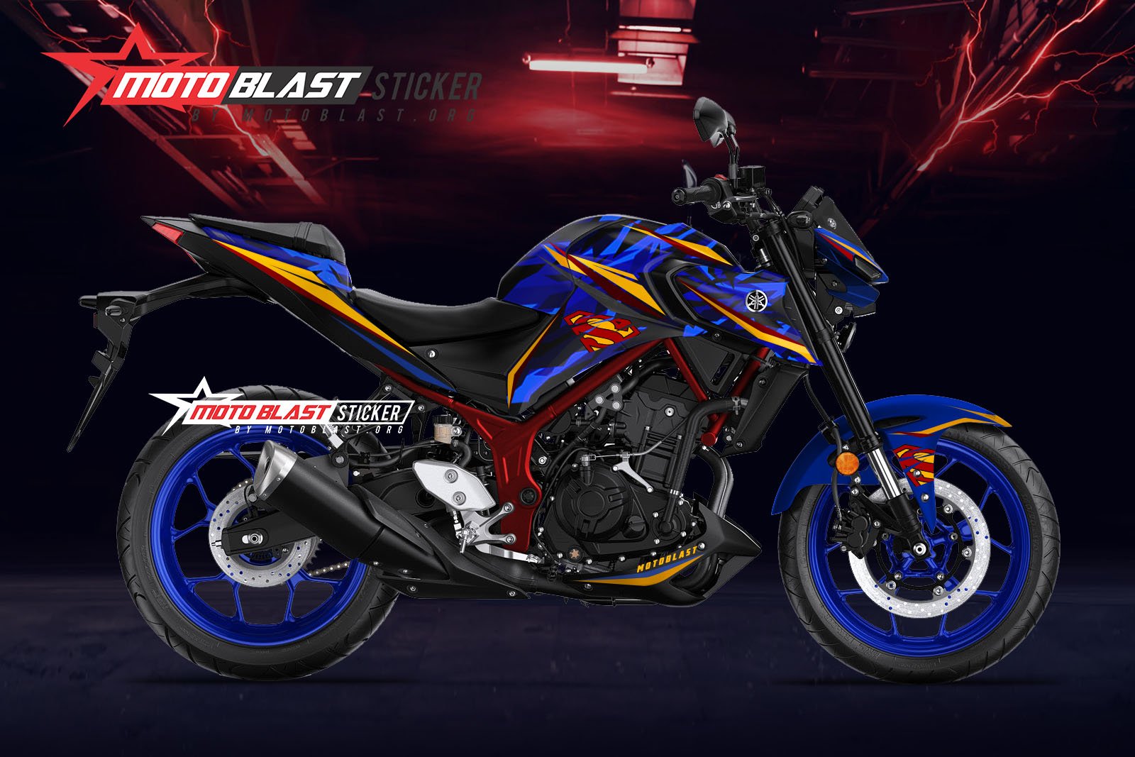 Modifikasi Striping Yamaha New MT-25 Livery Superman - MOTOBLAST