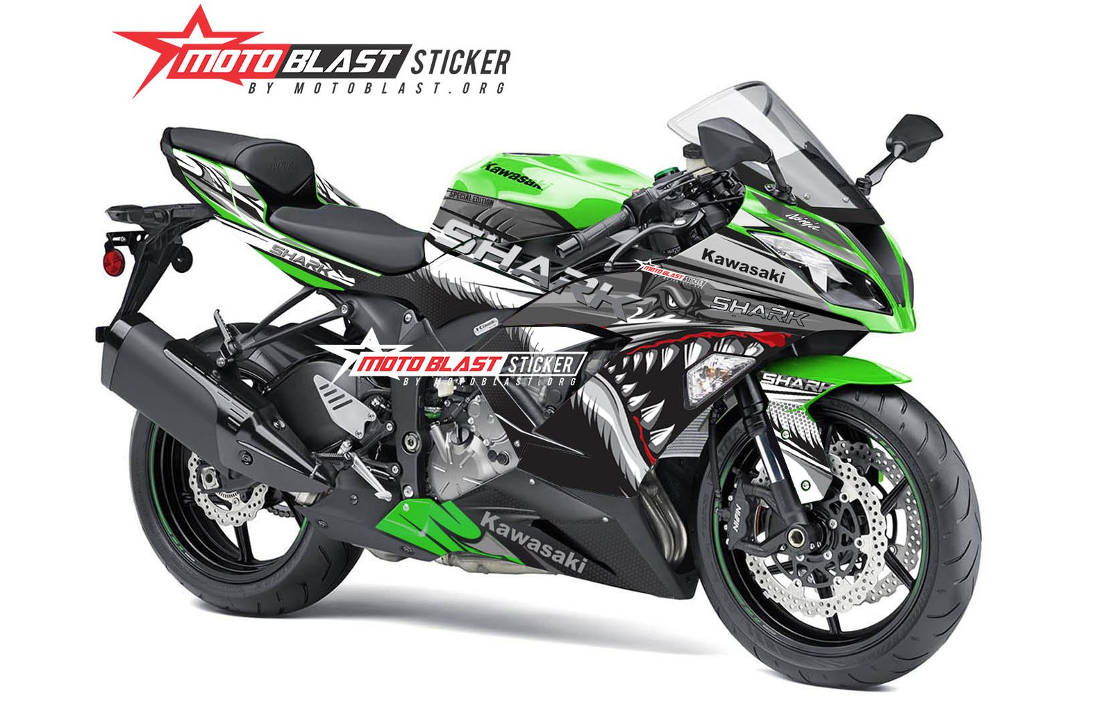 Modifikasi Striping Kawasaki Ninja ZX636 Shark - MOTOBLAST
