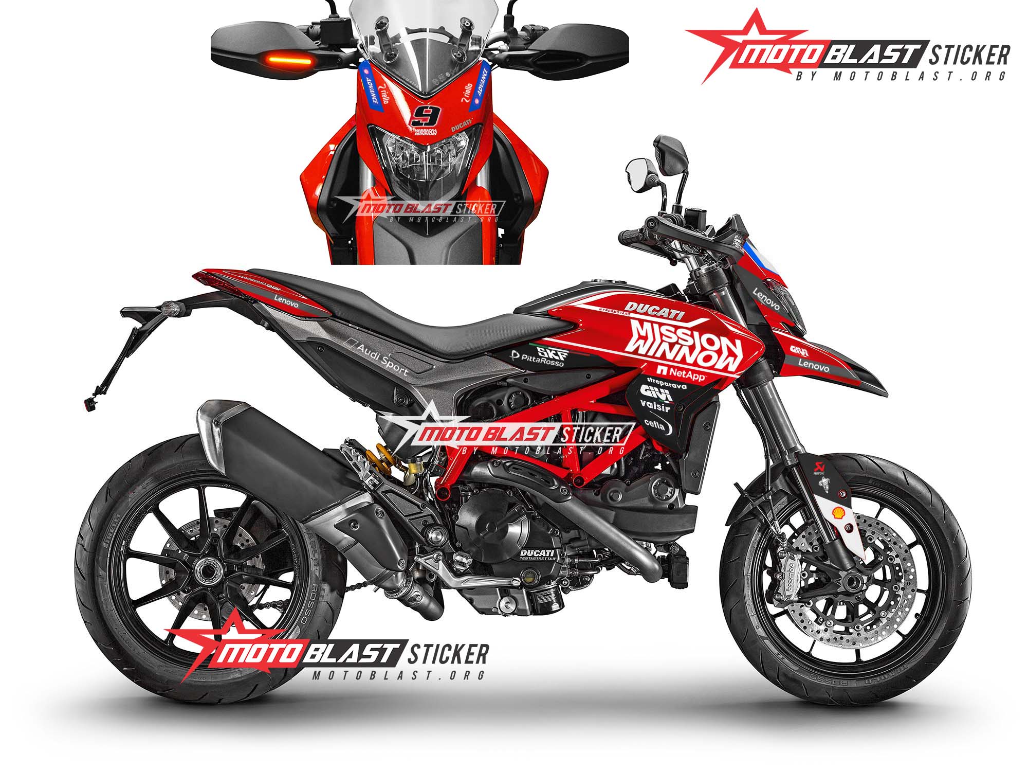 Modifikasi Striping Ducati Hypermotard Mission winnow - MOTOBLAST