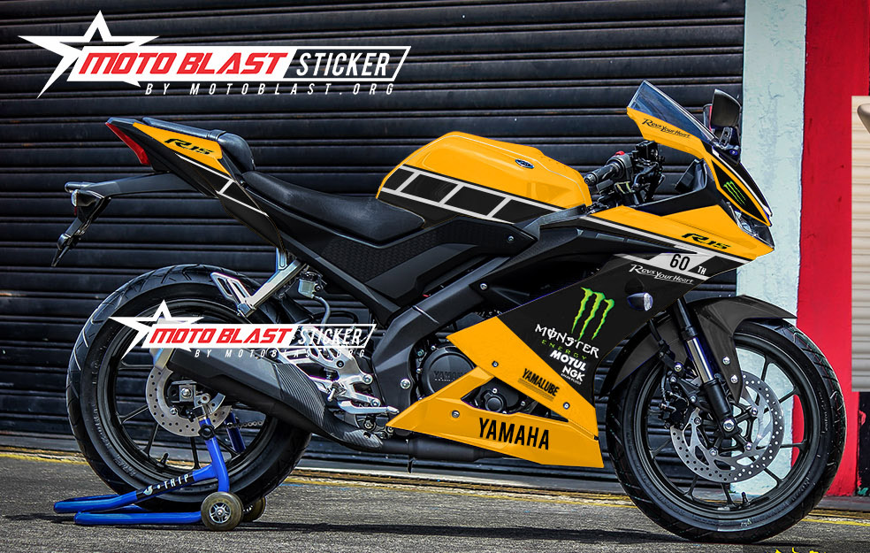 modifikasi striping yamaha r15 v3 60th anniversary - MOTOBLAST